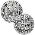 Viking Ship Coin Yggdrasil Viking Symbol Coin Viking Knot Challenge ...
