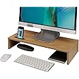 Ttap Oak Wood Monitor Stand / TV Desk Stand / PC Monitor Riser / Desk ...
