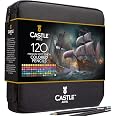 Castle Art Supplies 120 Colouring Pencils Zipper-Case Set | Quality ...