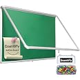 Essentiify 2x3 Feet Notice Board with Glass Door, pin Board/Soft Board ...