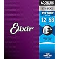 Elixir 11052 Strings 80/20 Bronze Acoustic Guitar Strings w NANOWEB ...