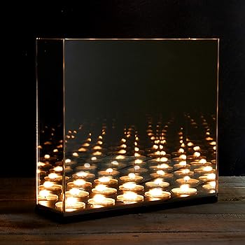 Infinity Candle - Magical Effect of Candles Mirrored - Glass Tealight ...