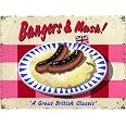 Shawprint Bangers & Mash RETRO METAL TIN WALL PLAQUE SIGN NOVELTY GIFT ...