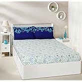 Amazon Brand - Solimo Lily Bloom 144Tc 100% Cotton Double Bedsheet With 2 Pillow Covers, Brown ...