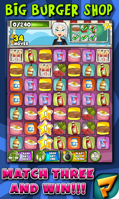 Big Burger Shop - Match Three Puzzle Fun : Amazon.co.uk: Apps & Games