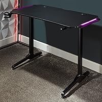 X-Rocker Lumio RGB Gaming Desk 120 x 61cm, Large Gaming Table for ...