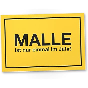 Malle-Urlaub - Kunststoff Schild Ortsschild (30 x 20 cm), Lustige ...