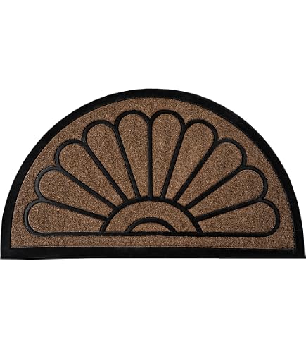 Rubber Door Mat Half Moon