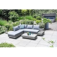 GSD St Lucia Corner Sofa Sun lounger Rattan Wicker Luxury Garden Set ...