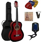 3/4 GITARRE - KONZERTGITARRE IM SET - CLASSIC - WEIß - DECKE LINDENHOLZ ...