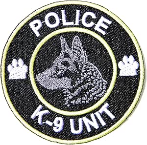 POLICE K9 UNIT Dog Jacket Uniform Patch Sew Iron on Embroidered Sign ...
