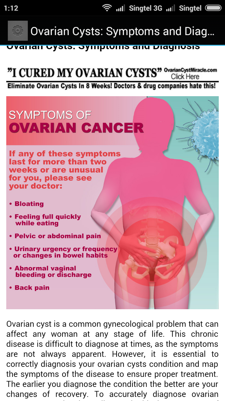 Ovarian Cyst Natural Treatment Amazon co uk Appstore For Android
