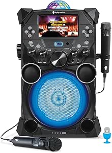 Singing Machine SDL9040 Bluetooth Karaoke System With Two Mics, LCD ...