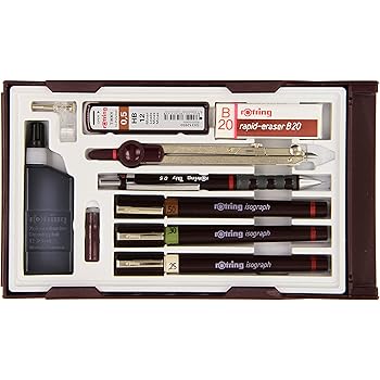 Rotring Isograph Master Set 3x Technical Pens (0.20mm, 0.30mm, 0.50mm ...