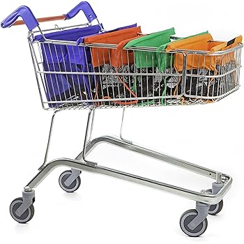 Expandable Shopping Trolley Bags/Totes - Pack of 4: Amazon.co.uk ...