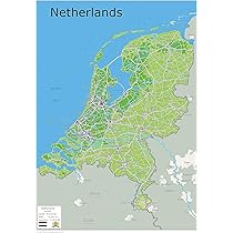 Netherlands Physical Features Map
