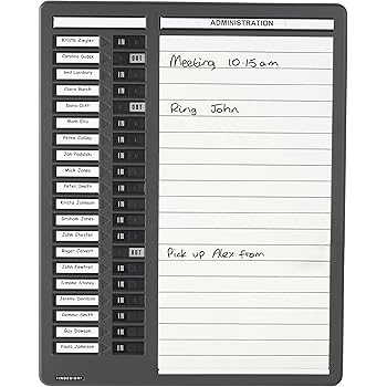 Nobo In/Out Board with 20 Names Capacity and Effective Sliding ...