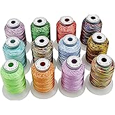 New brothread 25 Colors Variegated Polyester Machine Embroidery Thread ...