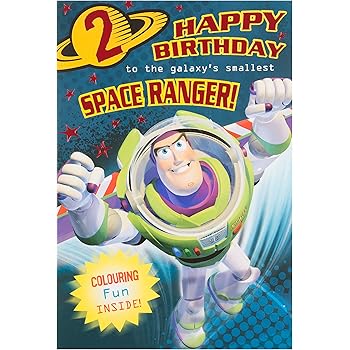 Hallmark Disney toy Story Buzz Lightyear Birthday Card Space Ranger ...