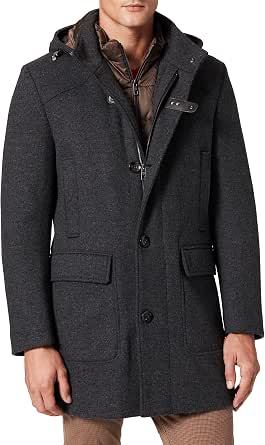 Bugatti Men's Mantel Wool Coat : Amazon.co.uk: Clothing