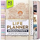Life Planner - Undated Weekly & Monthly Planner | 12-Month Organizer ...
