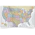 USA Map Classic - Front Sheet Lamination - 91.4 (w) x 61 (h) cm - Maps ...
