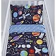 Reversible Planets Cot Duvet Cover and Pillowcase Set - 90cm x 120cm ...