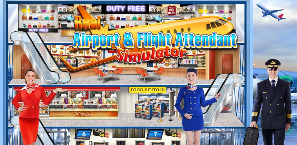 Real Airport & Flight Attendant Simulator - Kids Cash Register, Flight ...