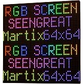 RGB Full Color LED Matrix Panel 64x64 Pixels, 4096 Individual RGB LEDs ...