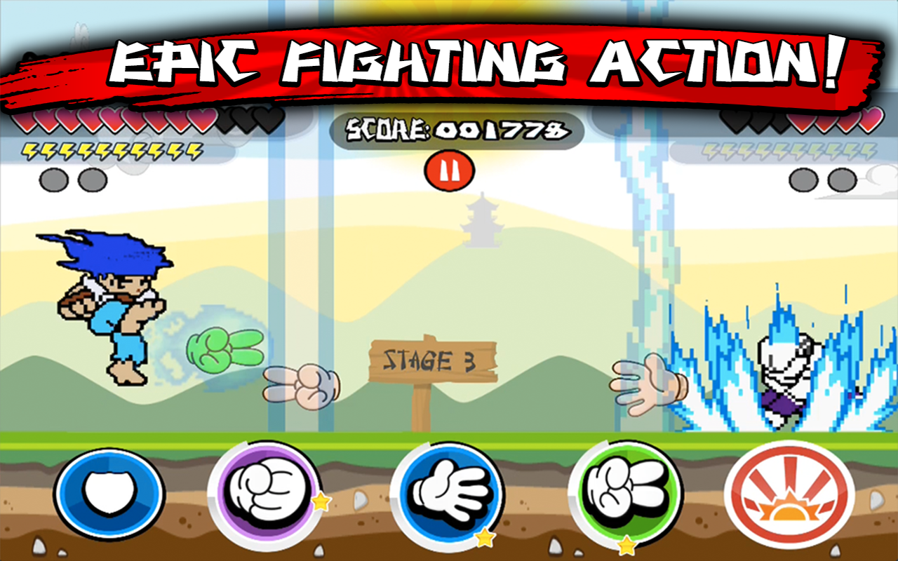 ROSHAMBO FIGHTERS: Rock Paper Scissors RPS Kung Fu Battle Hadouken ...