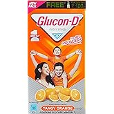 Glucon-D Tangy Orange Glucose Powder with Free Sipper(1Kg, Refill)|for ...