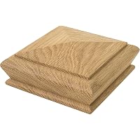 Solid Oak Pyramid Style Stair Newel Caps Rebate to fit 90mm Posts Full ...