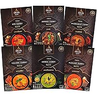 Variety Bundle - Traditional Thai Curry Paste by Mae Jum (6 packs x 70g ...