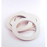 White (Ivory) Rubber Replacement Sealing Rings/Gaskets for Kilner and ...