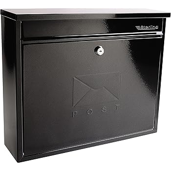 Black Post Box, Letter Box, Mailbox: Amazon.co.uk: DIY & Tools