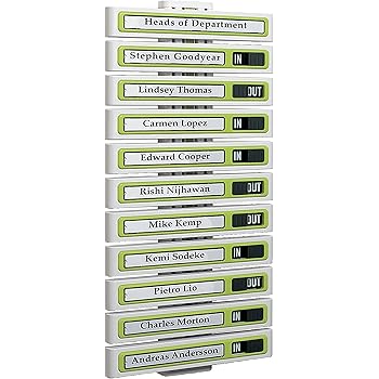 Nobo In/Out Board with 20 Names Capacity and Effective Sliding ...