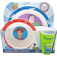 Disney Toy Story Kids 3 Piece Reusable PP Plate, Bowl & Cup Children ...