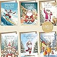 LOViLEE® 10x Weihnachtskarten inkl. extra Umschläge & Sticker im Geschenkset - hochwertige ...