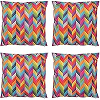 Bean Bag Bazaar Spring Outdoor Cushions, Set of 4, Fibre Filled, 43cm ...