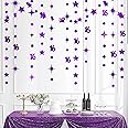 Purple Number 16 Circle Dot Twinkle Star Garland Kit Metallic Hanging ...