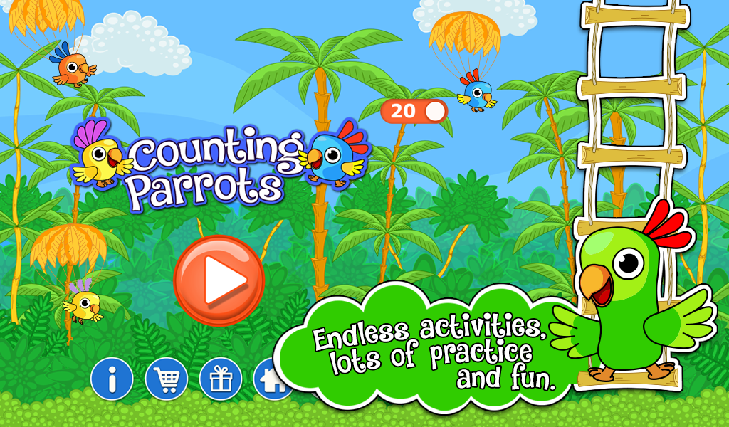 Counting Parrots 1 - fun math game for kids, free : Amazon.co.uk: Apps ...
