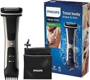 Philips BG7025/15 Bodygroom Series 7000 with Integrated Comb Attachment ...