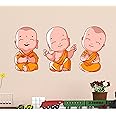 Decals Design 'Buddha Design Three Baby Monk' Wall Sticker (PVC Vinyl ...