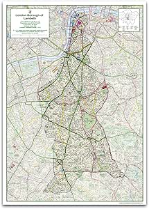 London Borough of Lambeth Map - Size 84.1 x 118.9 cm: Amazon.co.uk ...
