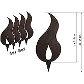 Edelrost Deko-Flamme 4er Set (DREI Spitzen) Größe S/ 11cm ...