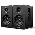 Sanyun SW208 3" Active Bluetooth 5.0 Bookshelf Speakers - 60W Carbon Fiber Speaker Unit - Built ...