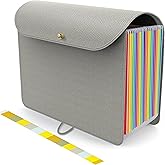 NISUN 24 Pockets File Organizer, Expanding File Folder, Plastic Letter ...