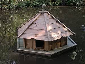 Large hexagonal floating duck house, nesting box for waterfowl, ducks ...