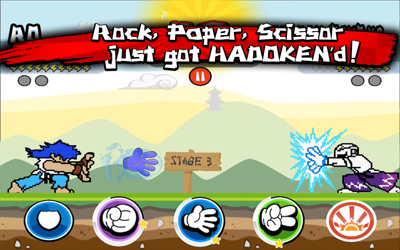 ROSHAMBO FIGHTERS: Rock Paper Scissors RPS Kung Fu Battle Hadouken ...