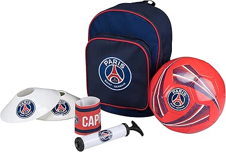 Football kit PSG - Sac + ballon + pompe + brassard + plots - Collection ...